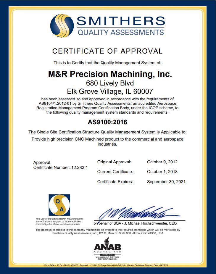 M&R Precision Machining, Inc – Precision Machining and Assembly